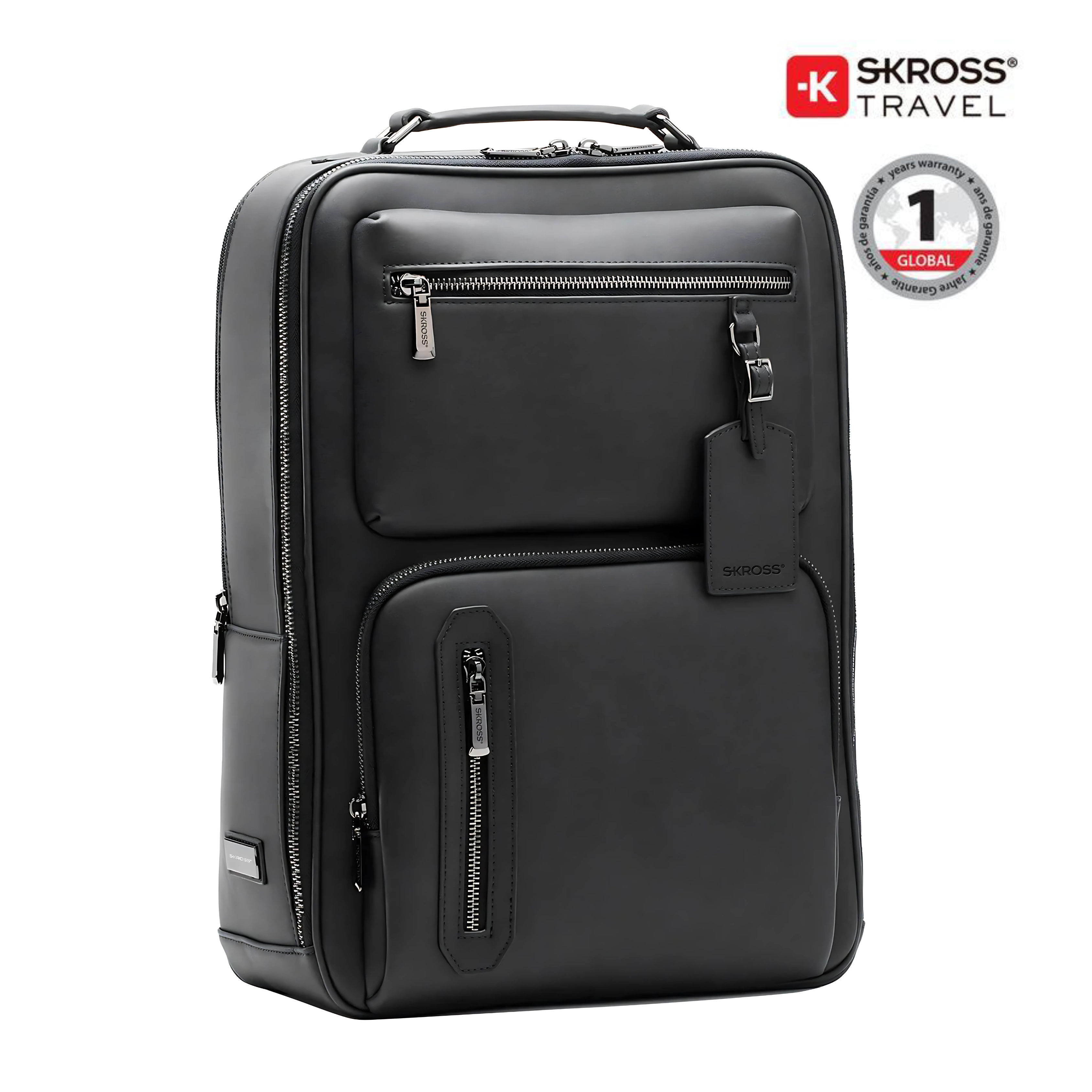 Davos 16" Luxe Laptop Backpack - Inbuilt Luggage Tag - Skross Travel